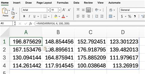 Randarray Function In Excel Generate Random Numbers In Your Workbook