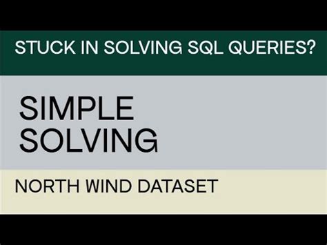 SQL For Beginners Northwind Data Set Question YouTube