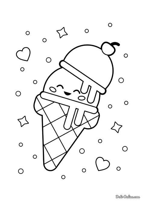 Раскраски С Мороженым 68 фото