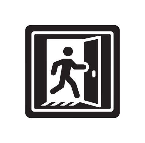 Emergency Exit Illustration Escape Route Sign And Symbol 46348941 Vector Art At Vecteezy