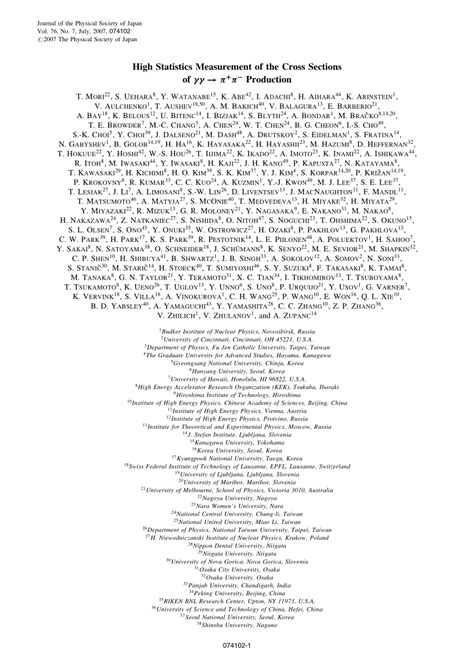 Pdf High Statistics Measurement Of The Cross Sections Of γγ→π π
