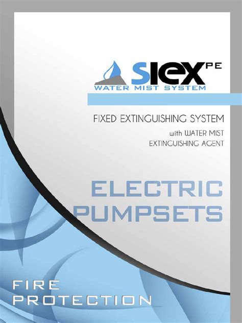 Siex Water Mist Systems Electric Pumpsets Brochure Pdf