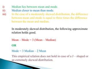 Empirical Relation Mean Median And Mode PPTX Physics Science