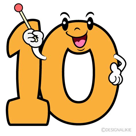 Number 10 Clip Art Counting Number 1 To 10 Illustration Stock Vector