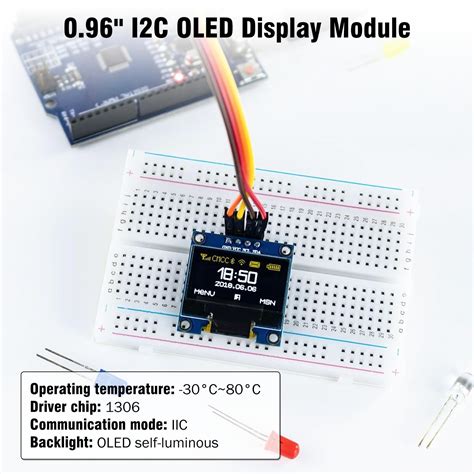 5 pcs 0 96 inch oled i2c iic display module aywhp 128x64 pixel serial display