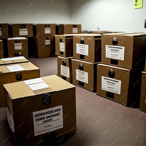 Premium Photo Archive Evidence Police Depository Cardboard Box Black