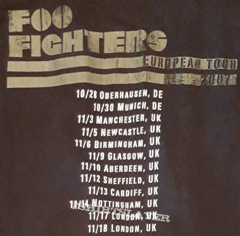 Foo Fighters 2007 Tour Shirt Tshirtslayer Tshirt And Battlejacket Gallery