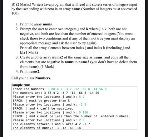 Solved A 3 Marks Write A Java Program That Will Prompt