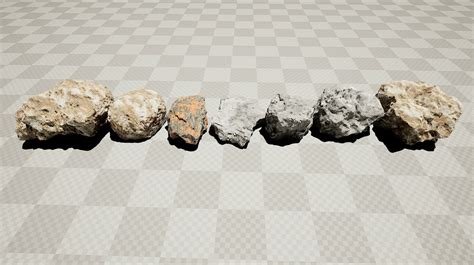 Artstation Asteroid Pack Ue And Blender Project Files Game Assets