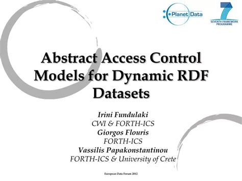 Ppt Abstract Access Control Models For Dynamic Rdf Datasets Powerpoint Presentation Id5279980