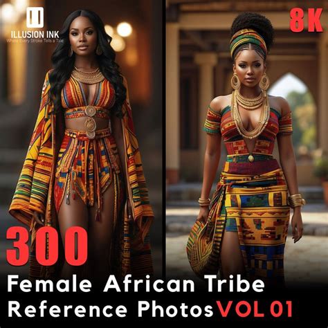 300 Female African Tribe V01 8k Illusion Ink African Tribes