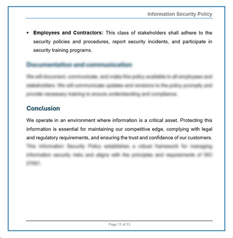 Cobit Information Security Policy Template Itsm Docs Itsm Documents And Templates