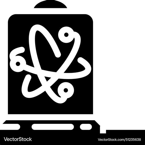 Sensor Quantum Technology Glyph Icon Royalty Free Vector