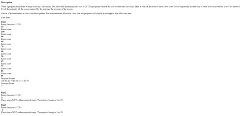 Solved Description Write A Program To Find The Average Score