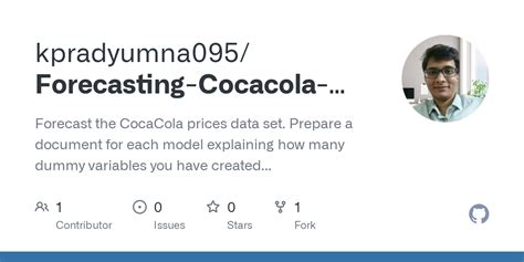 Github Kpradyumna Forecasting Cocacola Dataset Using Python Forecast The Cocacola Prices