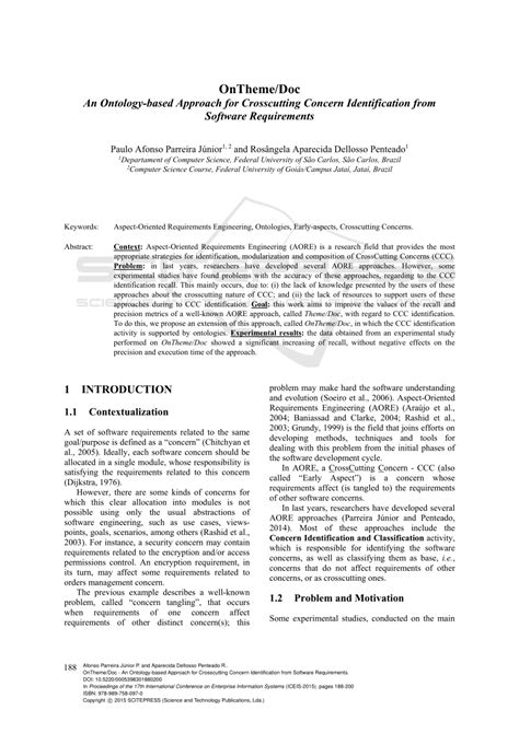 Pdf Onthemedoc An Ontology Based Approach For Crosscutting Concern