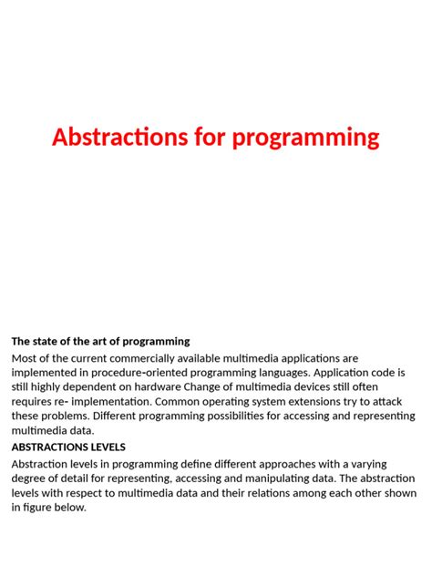 Abstractions For Programming Pdf Class Computer Programming