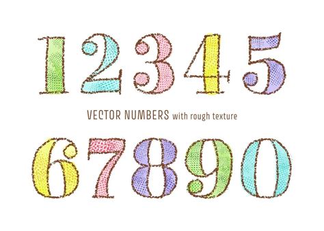 Hand Drawn Vector Doodle Numbers 22342358 Vector Art At Vecteezy