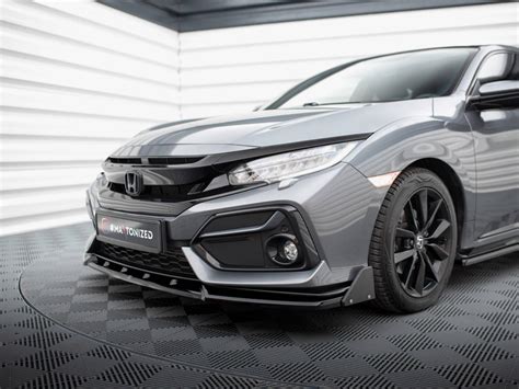 Front Splitter V1 Flaps Honda Civic Sport Mk 10 Maxton Design Uk