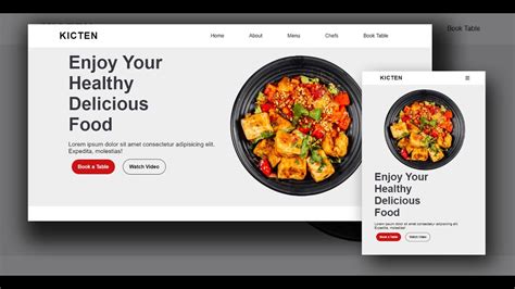 Responsive Restaurant Website Using Html Css Javascript Step By Step Tutorial Part Four