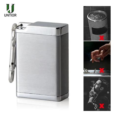 Untior Mini Cenicero Portátil Llavero Para Cigarrillos Uso Al Aire Libre Bolsillo Cenicero Para