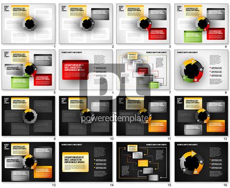 Cycle Process Diagram With Textboxes Presentation Template For Google Slides And PowerPoint