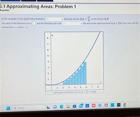 solved 5 1 approximating areas problem 1 [8 points a the