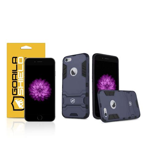 Kit Capa Armor E Película De Vidro Dupla Para Iphone 6 E 6s Gorila Shield Shopee Brasil