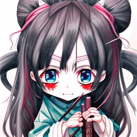 Manga Nezuko Demon Slayer Artstation Graphic · Creative Fabrica