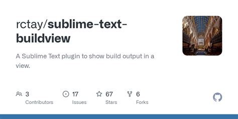 github rctay sublime text buildview a sublime text plugin to show
