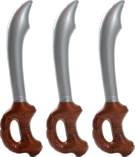 Quickdraw 3 X Inflatable Pirate Sword 60cm Blow Up Cutlass Fancy Dress