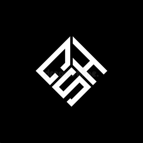 CSH Letter Logo Design On Black Background CSH Creative Initials