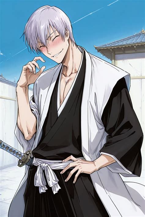 Ichimaru Gin Bleach Illustrious Image Created By Luche Ai