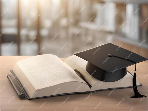 Un Birrete De Graduación Se Encuentra Encima De Una Pila De Libros