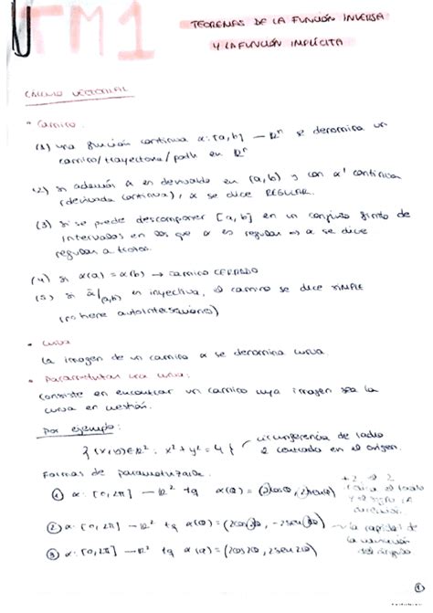 Teorema De La Funcion Inversa E Implicita Pdf