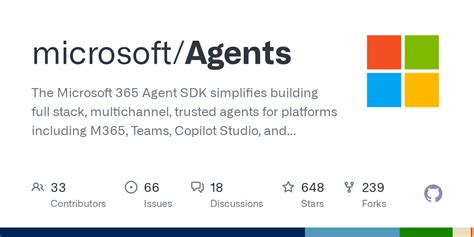 Github Microsoftagents The Microsoft 365 Agent Sdk Simplifies Building Full Stack