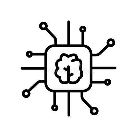 cpu microprocessor and chips icon vector stock image image of macro