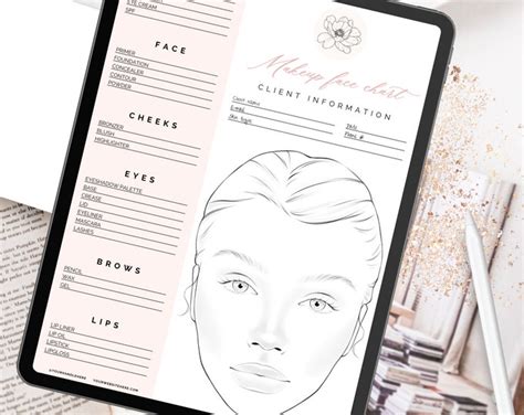 Makeup Face Chart Face Chart Practice Sheets Printable Make Up