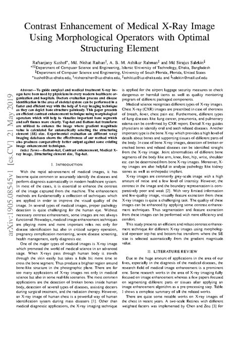 Xray Images Morphological Operation 2019 Arxiv1905 Cs 21 May 2019