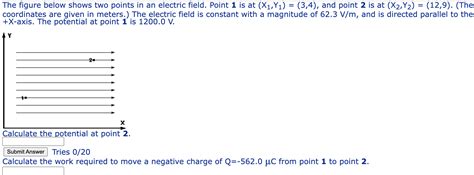 Solved The Figure Below Shows Two Points In An Electric