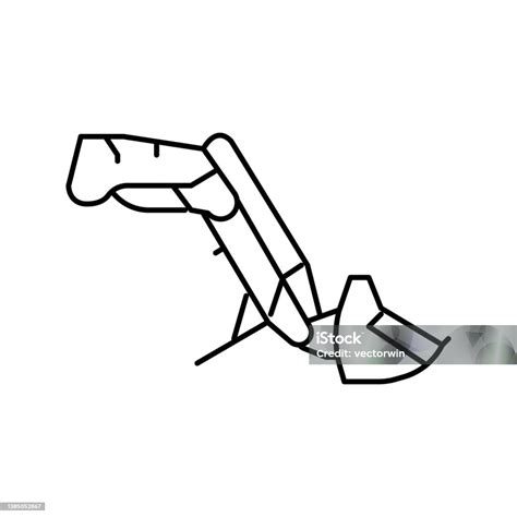 프런트 엔드 로더 팜 툴 라인 아이콘 벡터 일러스트레이션 건초 포장기에 대한 스톡 벡터 아트 및 기타 이미지 건초 포장기