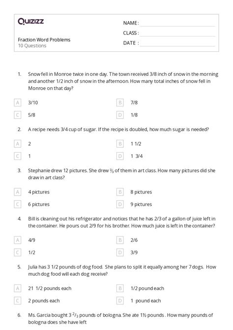 Free Multiplying And Dividing Fractions Word Problems Worksheet Pdf Download Free Multiplying