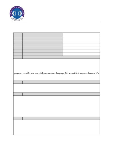 Programming Fundamentals Course Outline Spring 2025 Pdf Computer Programming Plagiarism