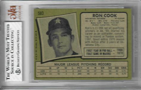 1971 Topps 583 Ron Cook Rc For Sale Online Ebay
