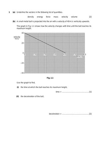 Igcse 0625 Physics Mock Paper 4 Teaching Resources