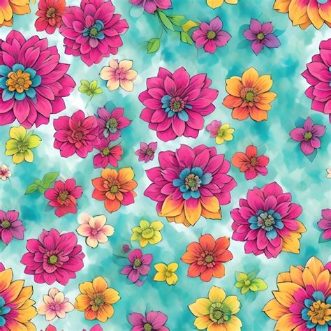 premium ai image flower pattern generative ai