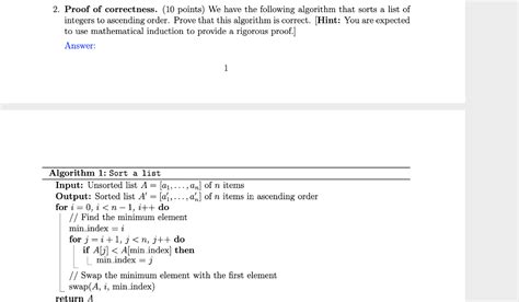 Proof Of Correctness Points We Have The Chegg