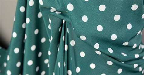 Polyester Crepe De Chine Polka Dots Stitch Fabrics By M Rosenberg And Son