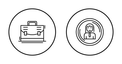 Briefcase And User Icon Vector Art At Vecteezy