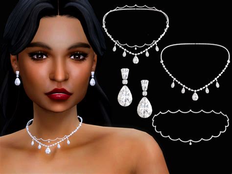 Crystal Glow Set Glitterberry Sims Crystals Jewelry Set Sims